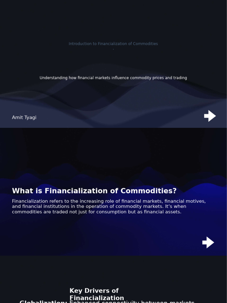 Financialization of Commodities Explained | PDF | Speculation ...