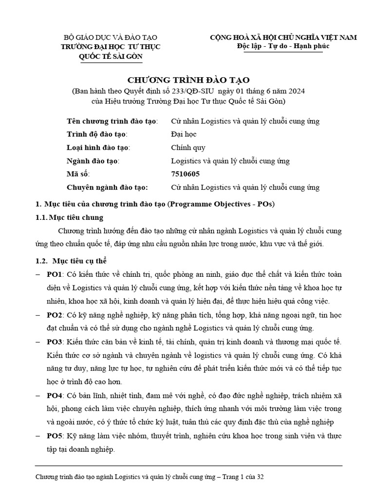 2024-CTDT-LOGISTICS-QLCCU | PDF