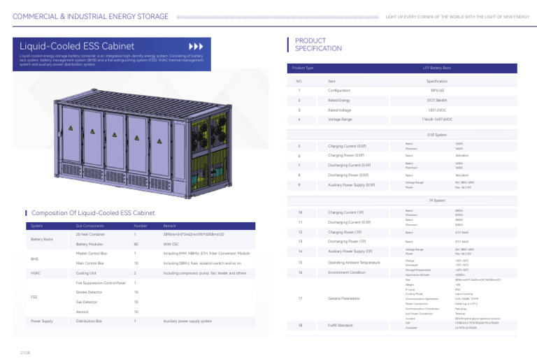 Liquid Cooled Energy Storage Cabinet | PDF | Energy Storage | Power Supply