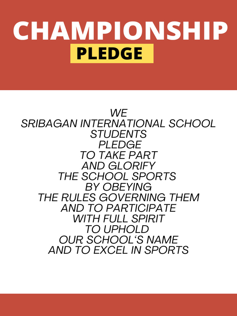 Championship Pledge | PDF