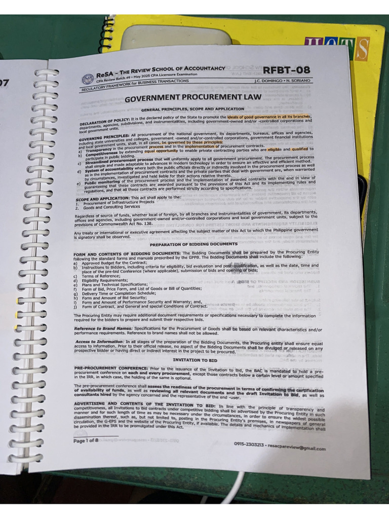 Government Procurement Law | PDF