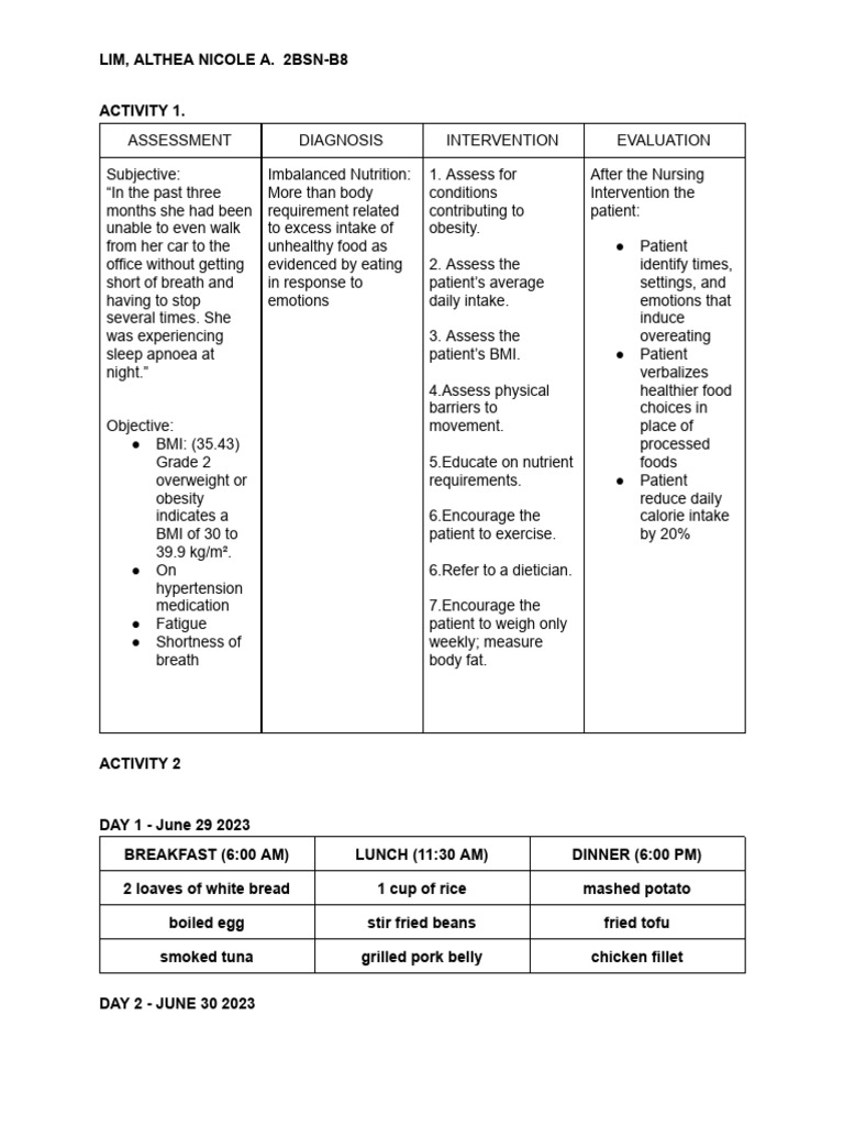 NCP | PDF | Obesity | Body Mass Index