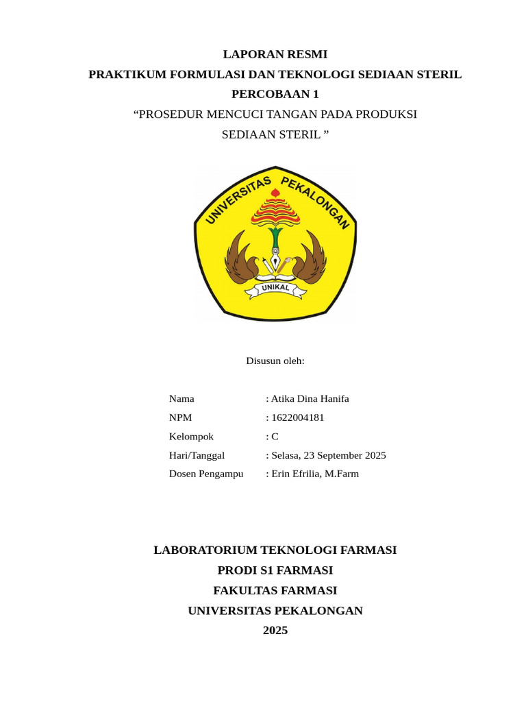 Laporan Sementara 1 | PDF