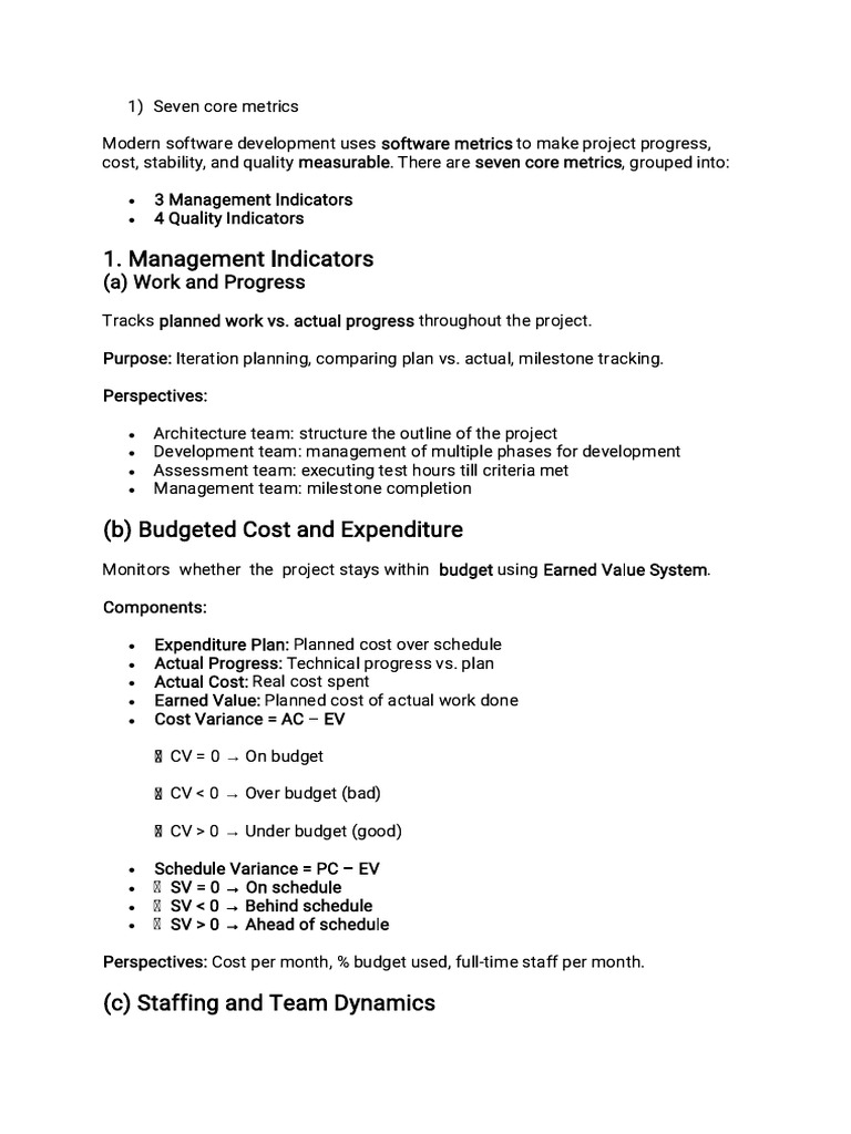 Seven Core Metrics | PDF | Systems Engineering