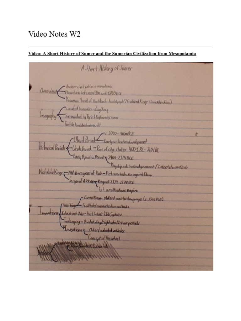 Video Notes W2 | PDF