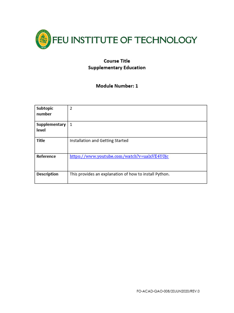 M1S2L1B - Subtopic 2 Supplementary Material 2 URL Link | PDF