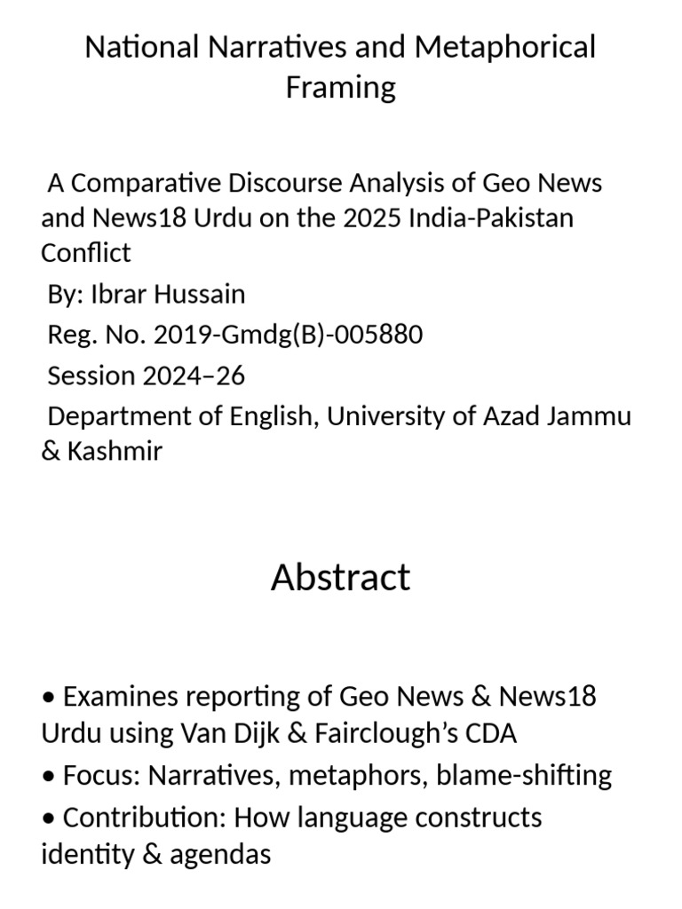 Ibrar Slides | PDF | Narrative | Framing (Social Sciences)