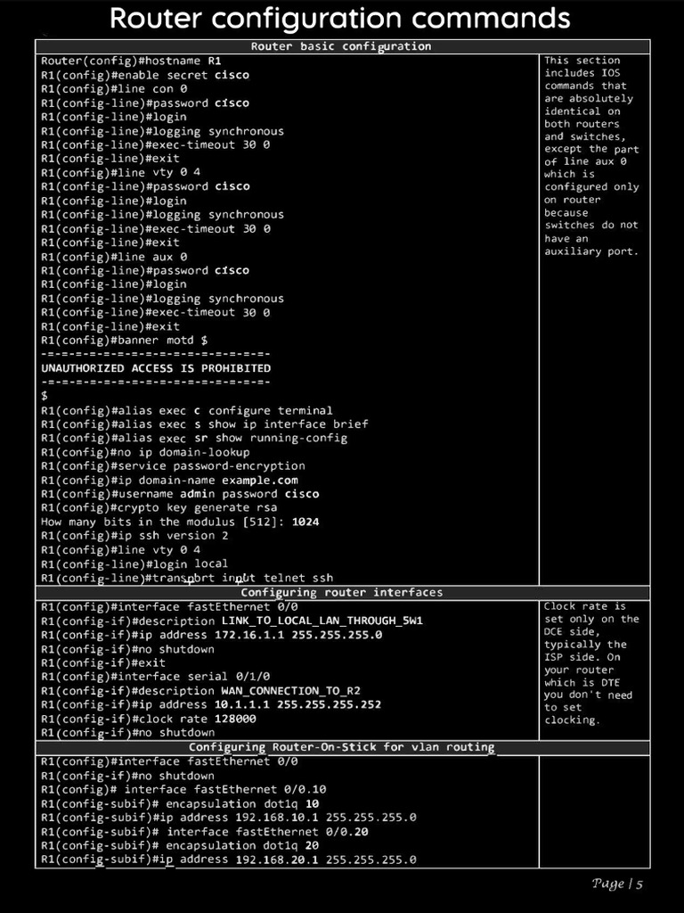 Cisco Router Configuration - Essential Commands | PDF | Ip Address ...
