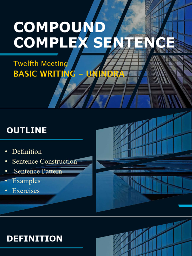 Understanding Compound-Complex Sentences | PDF | Sentence (Linguistics ...