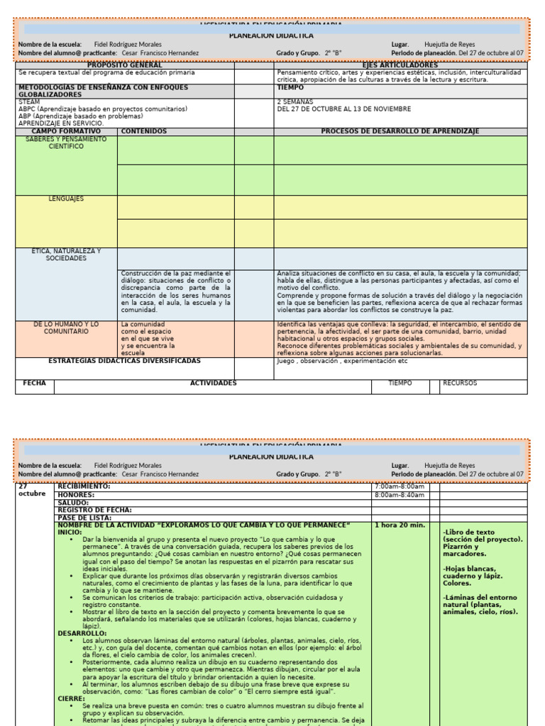 Formato de Planeacion 2025 Ysm | PDF | Aprendizaje | Enseñando
