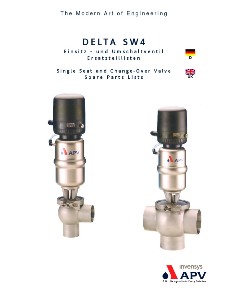 APV Delta SW4 (Seat Valve) | PDF | Manufactured Goods | Building Materials