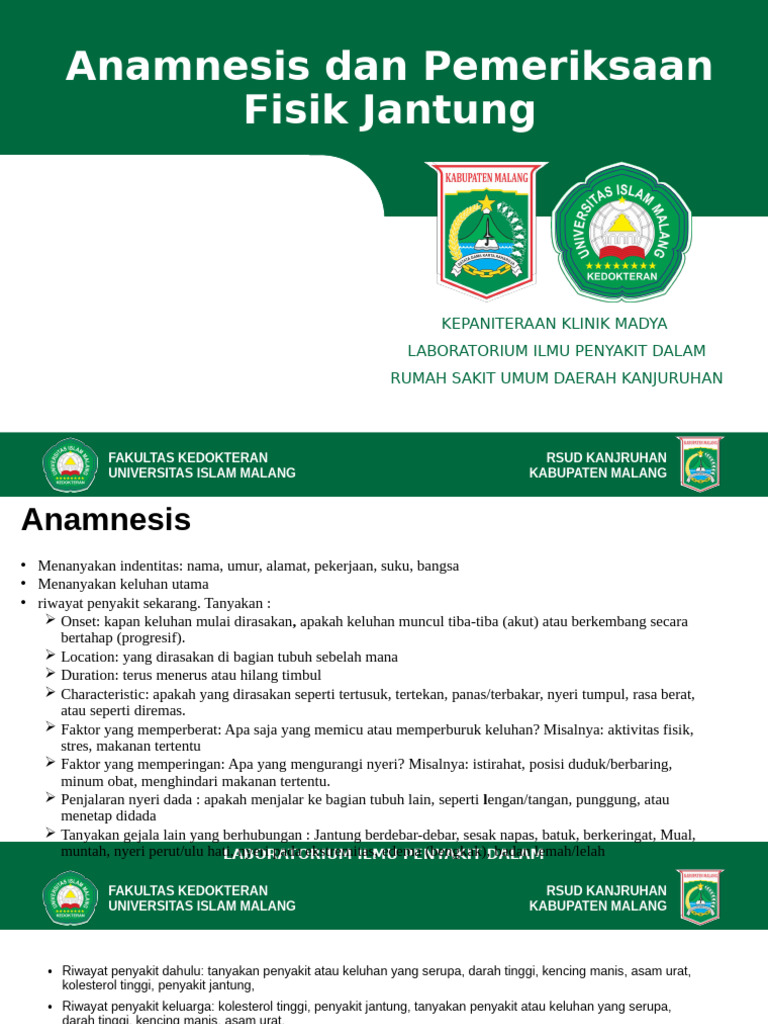 Anamnesis Dan Pemeriksaan Fisik Jantung | PDF
