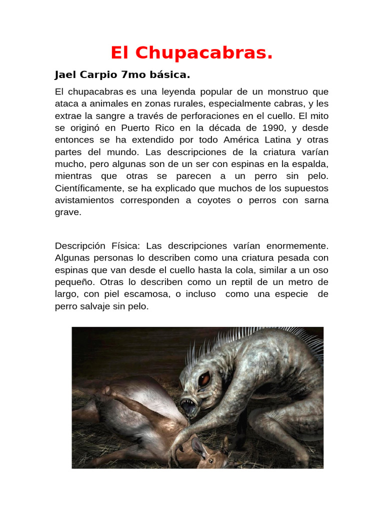 El Chupacabras | PDF