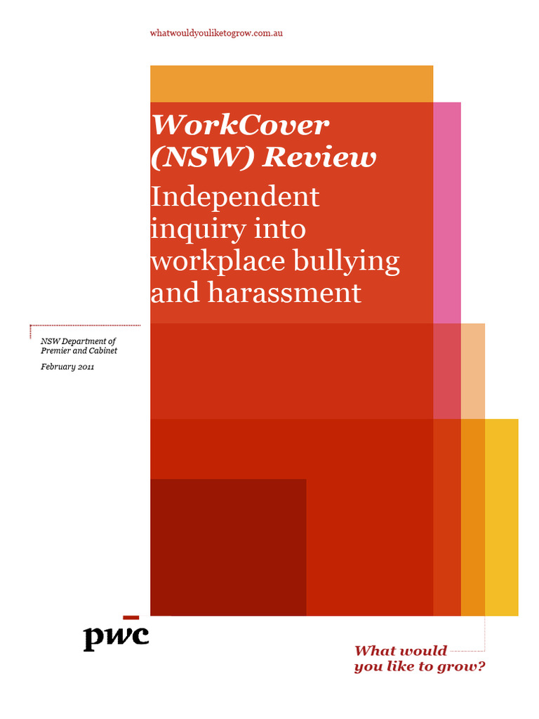 WorkCover NSW Review Independent Inquiry Into Workplace Bullying and ...