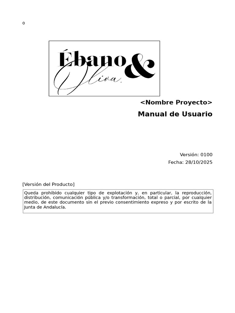 08_13_PLANTILLA_MANUAL_DE_USUARIO_PROYECTO.doc (1) | PDF | Informática | Ingeniería de software