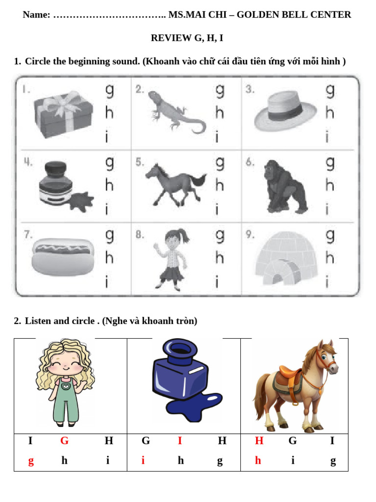 Review G, H, I | PDF