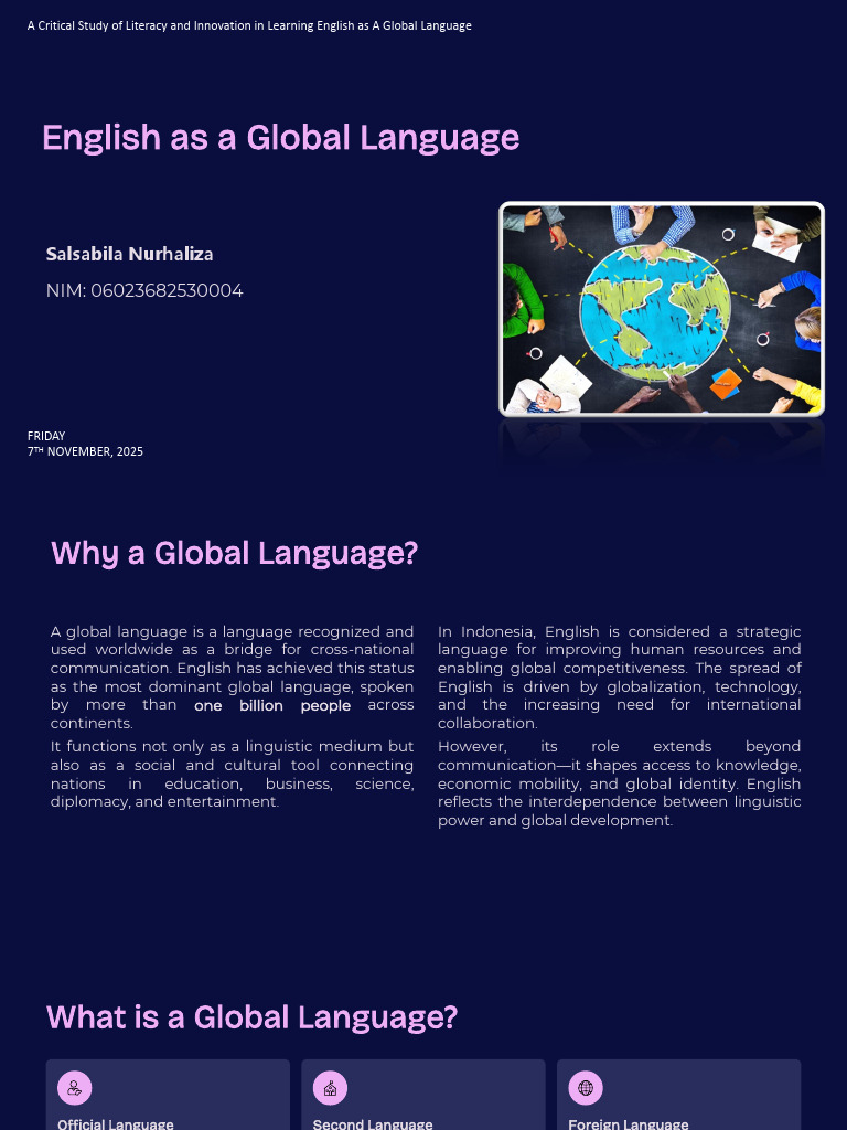PPT_English as a Global Language_7 November | PDF | English Language ...