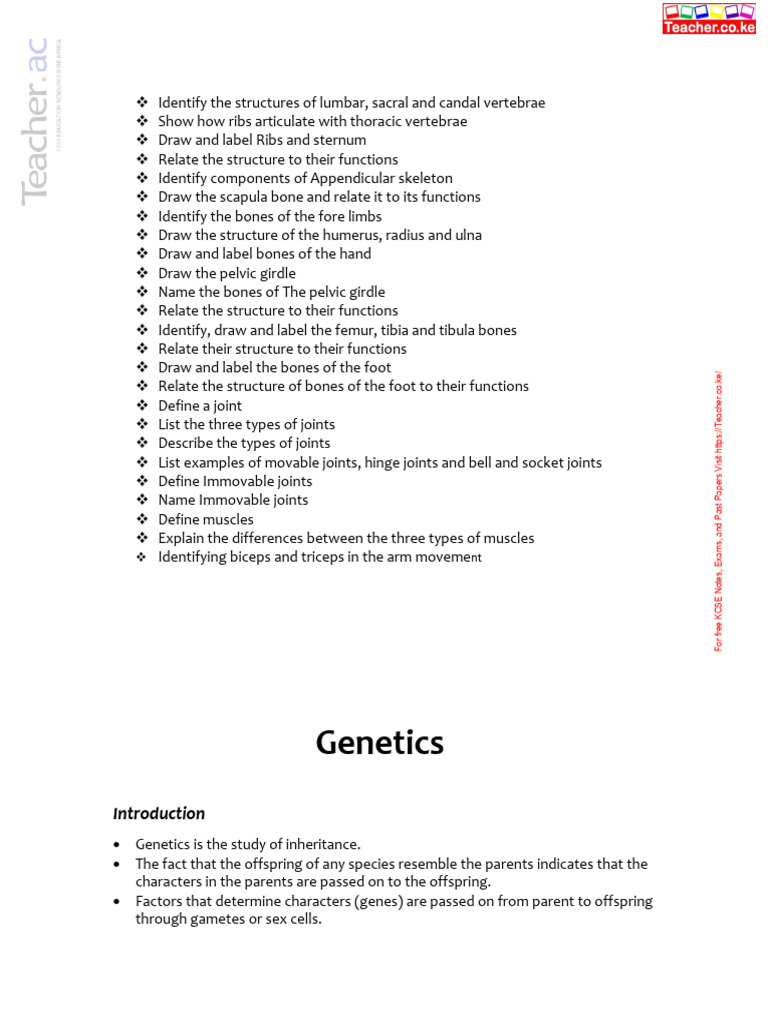Anatomy and Genetics Study Guide | PDF | Dominance (Genetics) | Dna