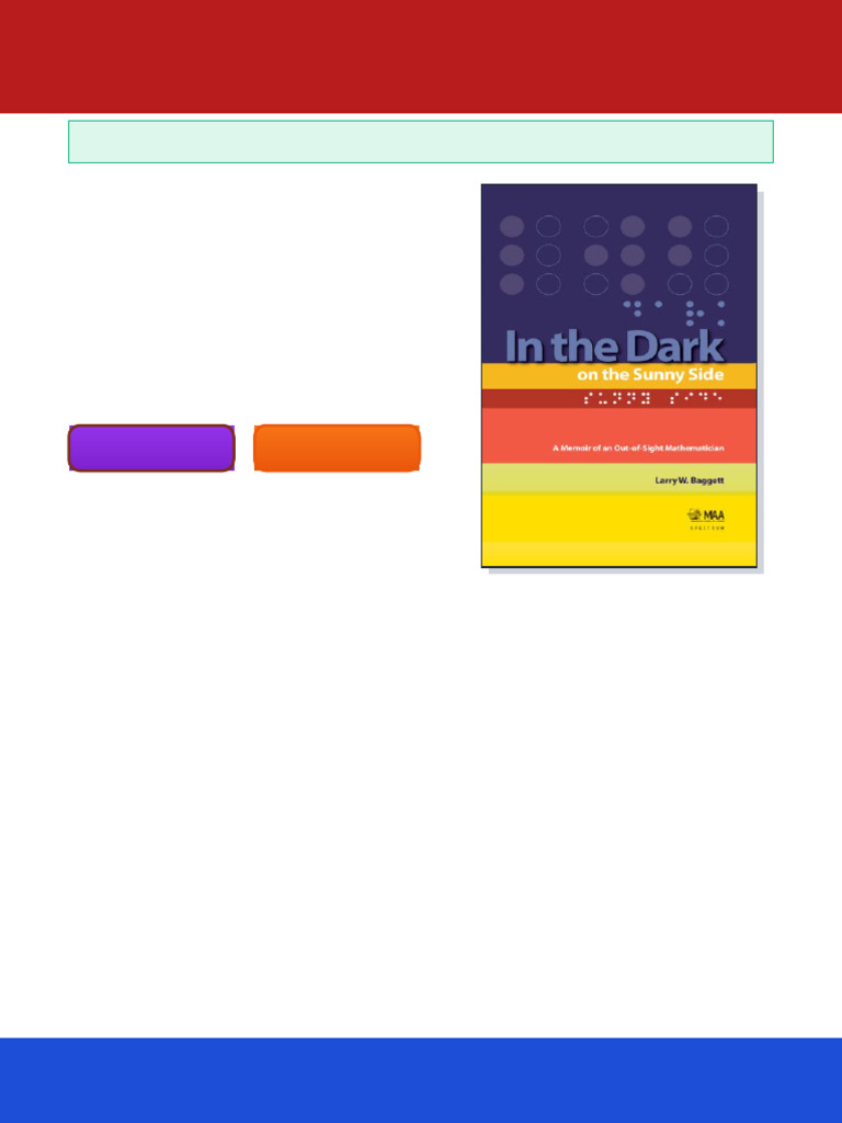 In the dark on the sunny side a memoir of an out of sight mathematician ...