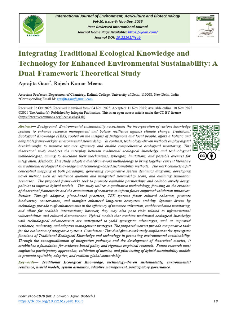 Integrating Traditional Ecological Knowledge and Technology For ...