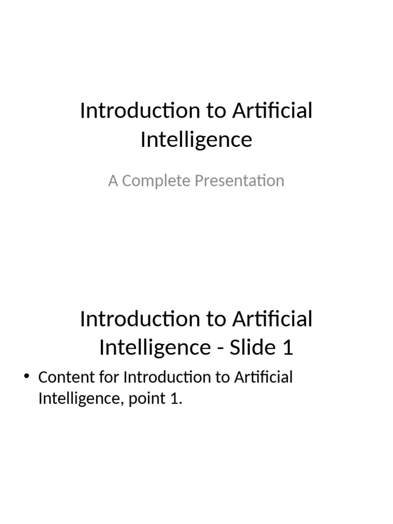 Overview of Artificial Intelligence | PDF