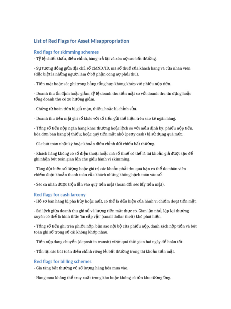 Red Flags Forensic Accounting | PDF