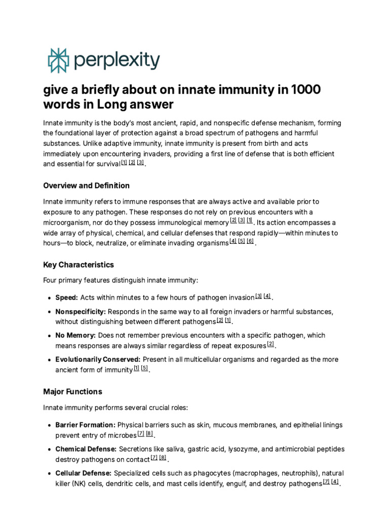 Understanding Innate Immunity Basics | PDF | Immune System | Antibody