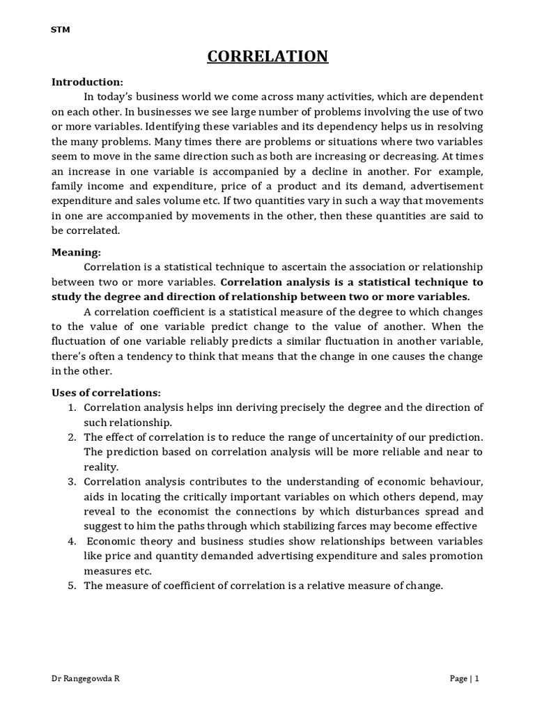 Correlation and Regression | PDF | Linear Regression | Spearman's Rank ...