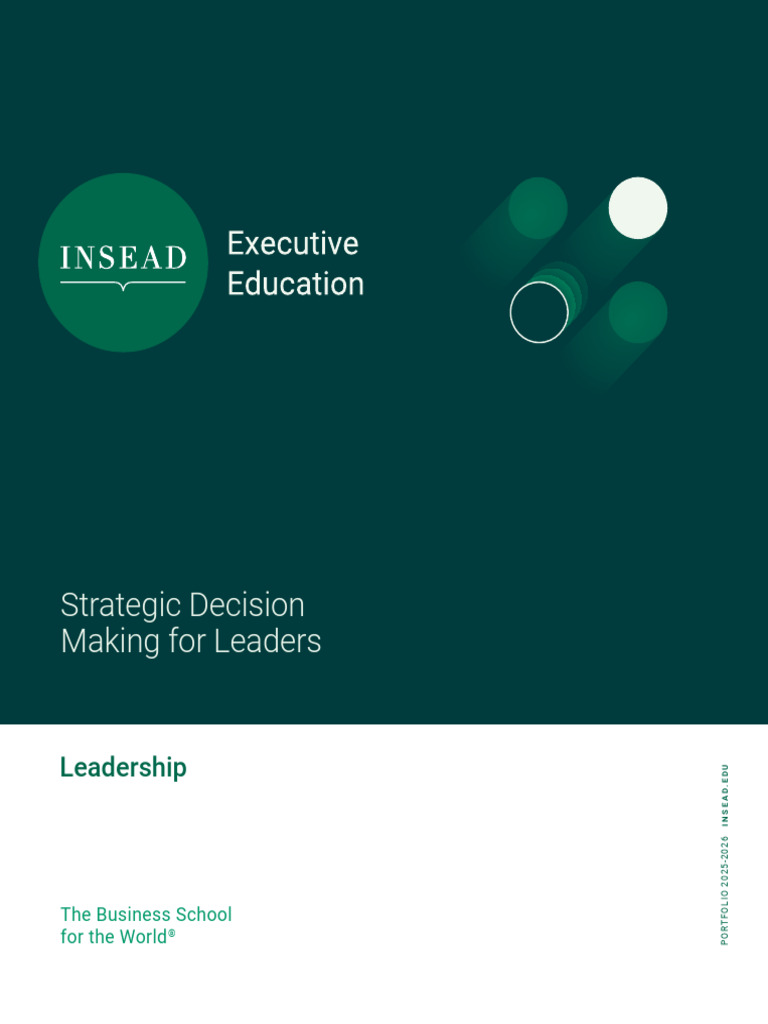 Strategic Decision Making for Leaders | PDF | Decision Making ...