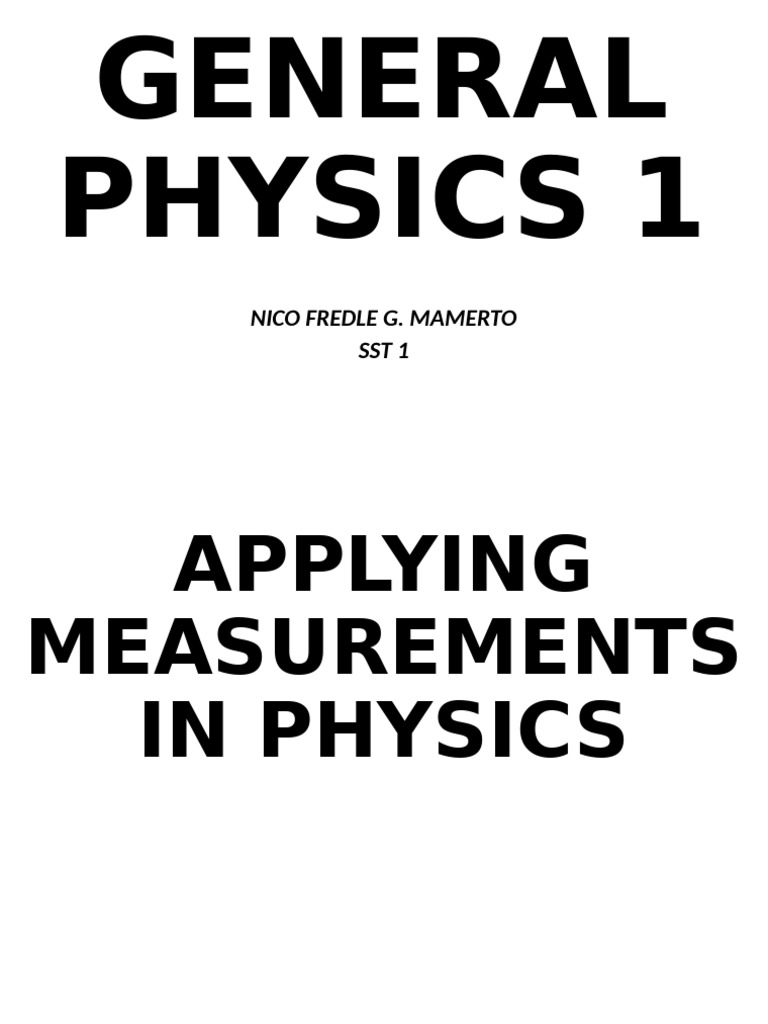 Physics Measurement and Unit Conversions | PDF | Force | Friction