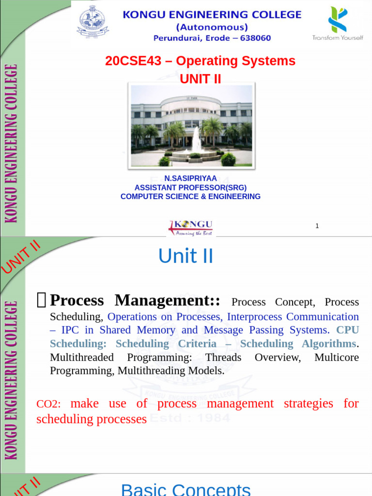 OS - Unit II - Process Scheduling | PDF | Scheduling (Computing ...