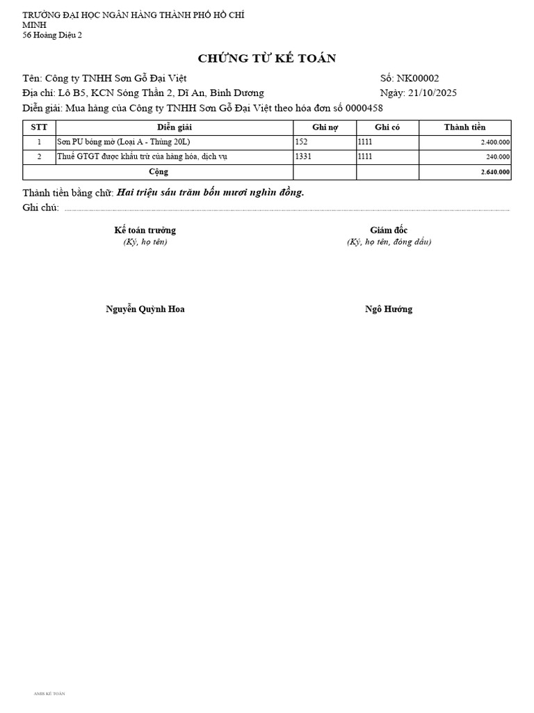 Chung Tu Ke Toan | PDF