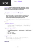 Eudiometry: Gas Volume Calculations | PDF | Gases | Combustion