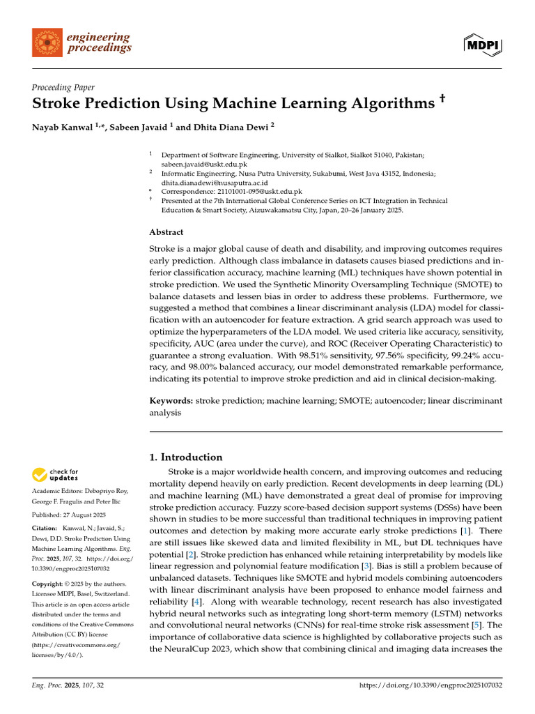 Engproc 107 00032 | PDF | Support Vector Machine | Machine Learning