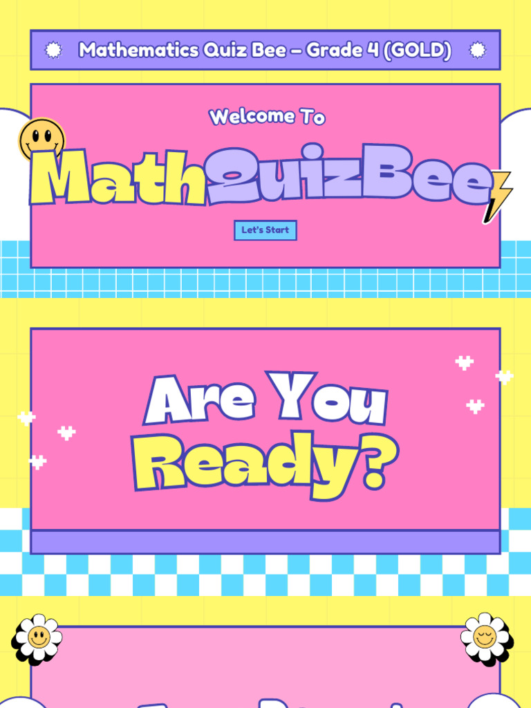 Math Quiz Bee g4 | PDF | Division (Mathematics) | Abstract Algebra