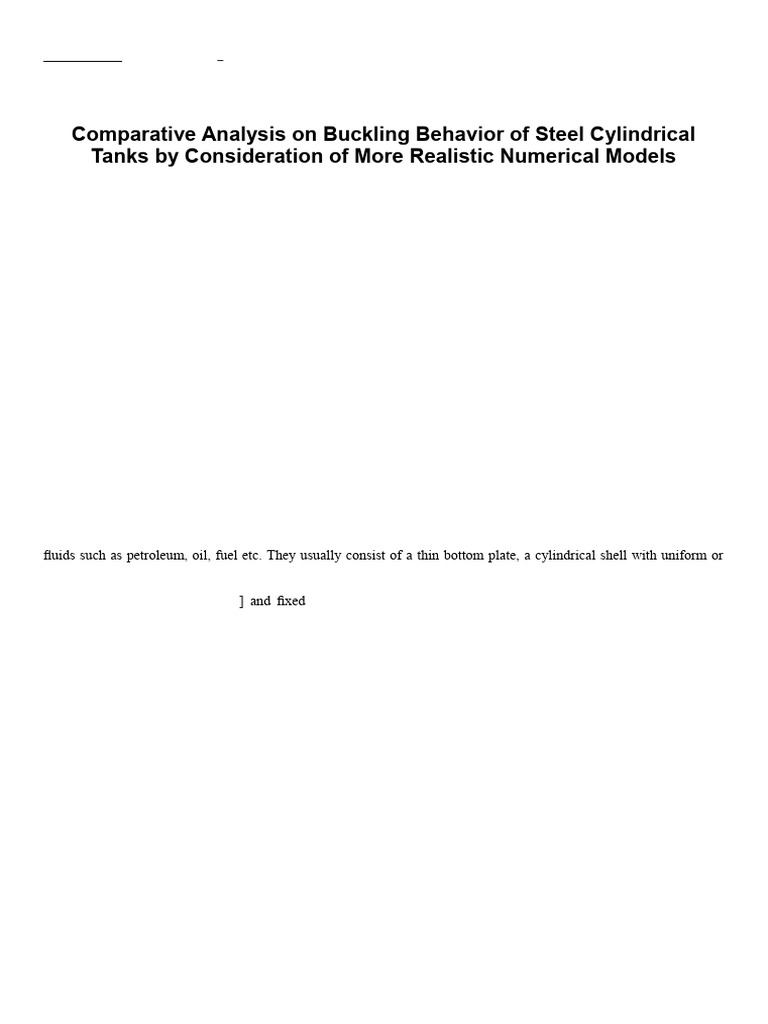 Buckling Analysis of Steel Tanks | PDF | Buckling | Corrosion