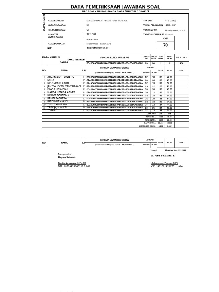 Try-Out - Bi | PDF