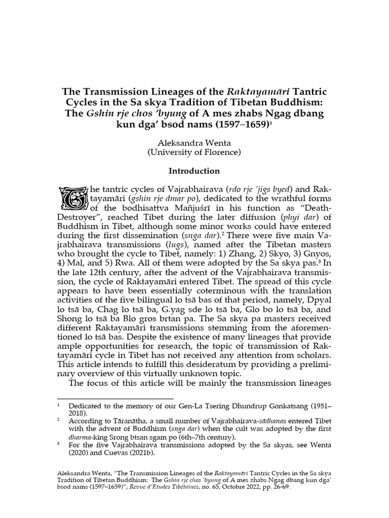 Ret 65 02 | PDF | Vajrayana | Tibetan Buddhism