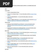 2026 Calendar of SDA Special Events | PDF | Seventh Day Adventist ...