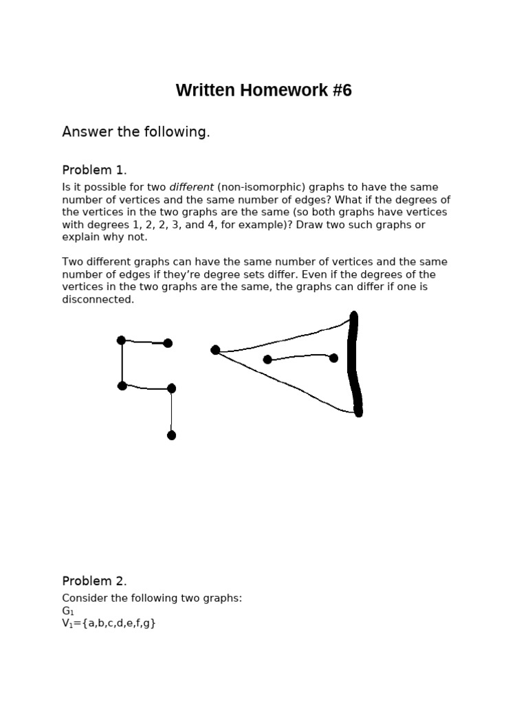 Written HW#6 | PDF | Visual Cortex | Vertex (Graph Theory)