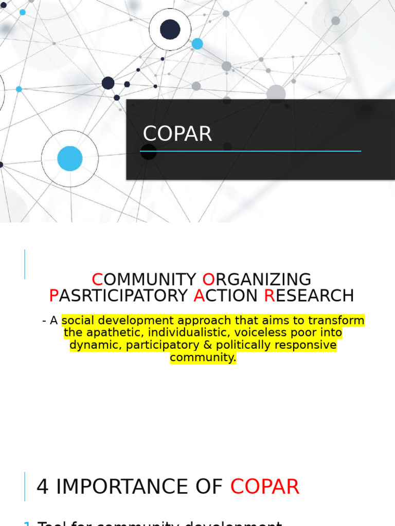 COPAR: Community Development Strategies | PDF | Community | Social ...