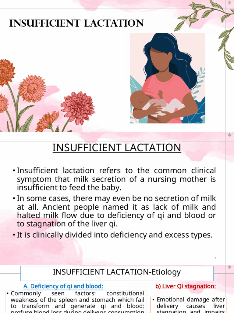 Insufficient Lactation | PDF | Qi | Milk