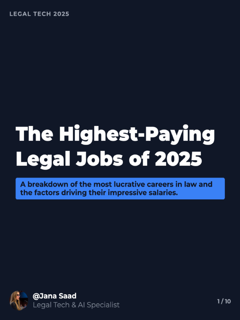 The Highest-Paying Legal Jobs of 2025 | PDF