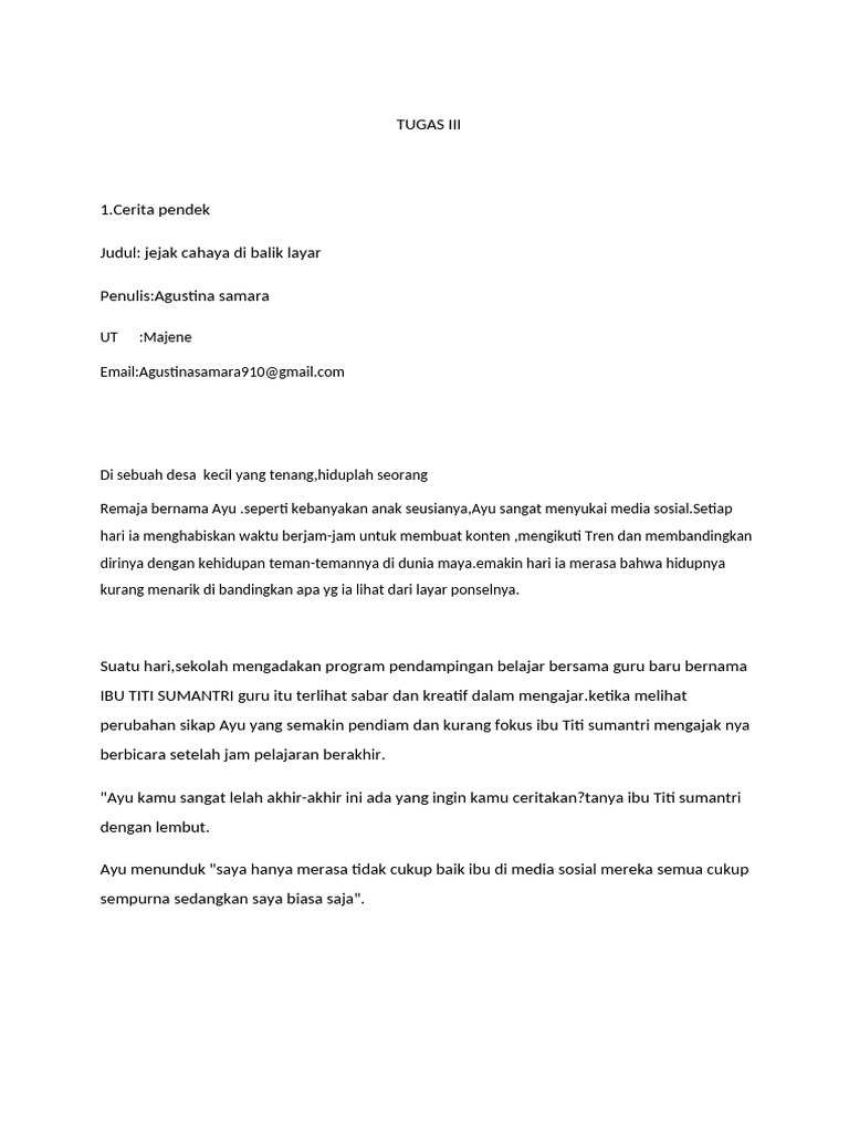 TUGAS III Elearning Agustina Samara | PDF