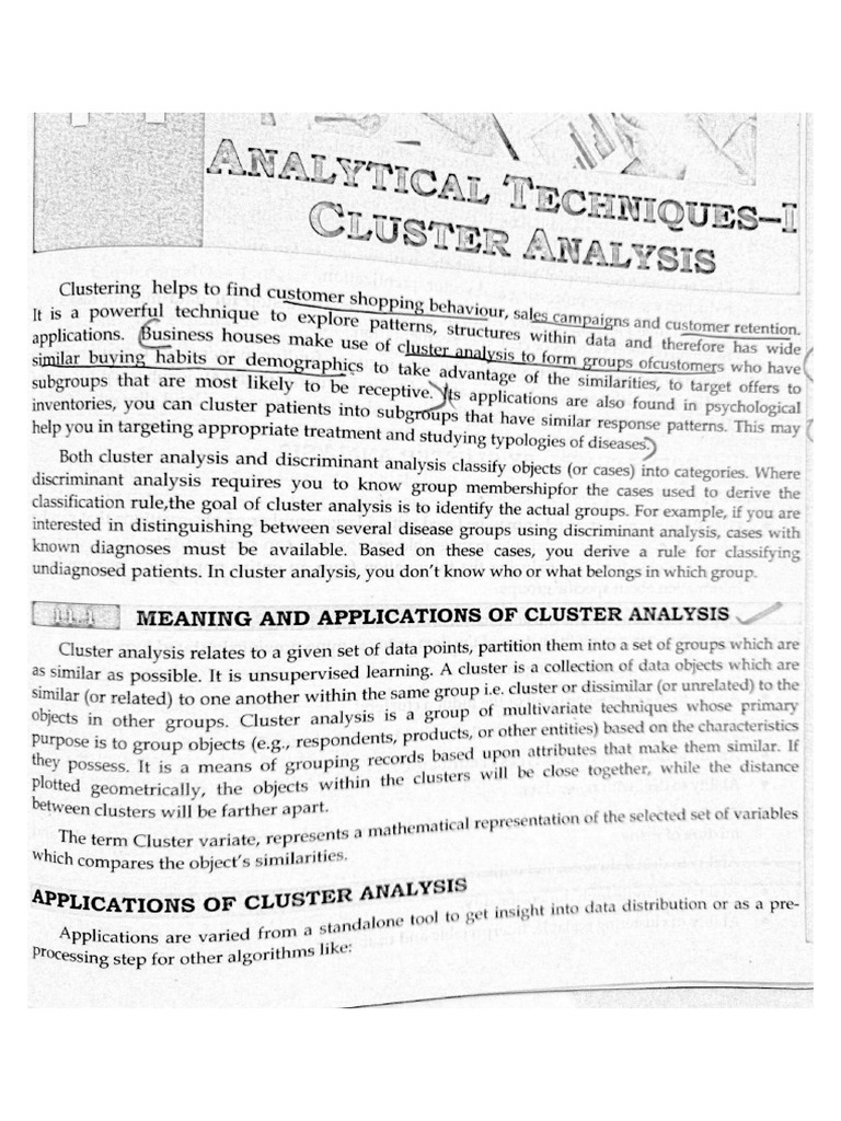 Cluster Analysis | PDF