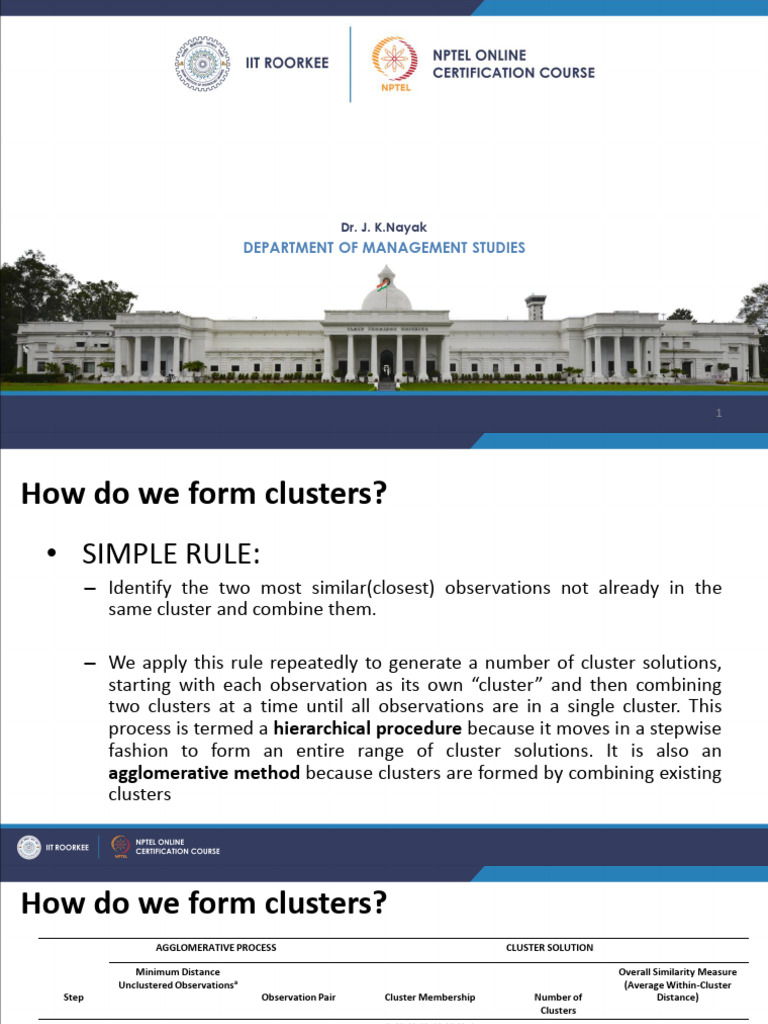 Cluster Analysis (2nd Part) | PDF | Cluster Analysis | Algorithms