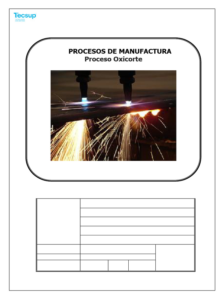 Proceso de Oxicorte en Maquinaria Industrial | PDF | Soldadura ...