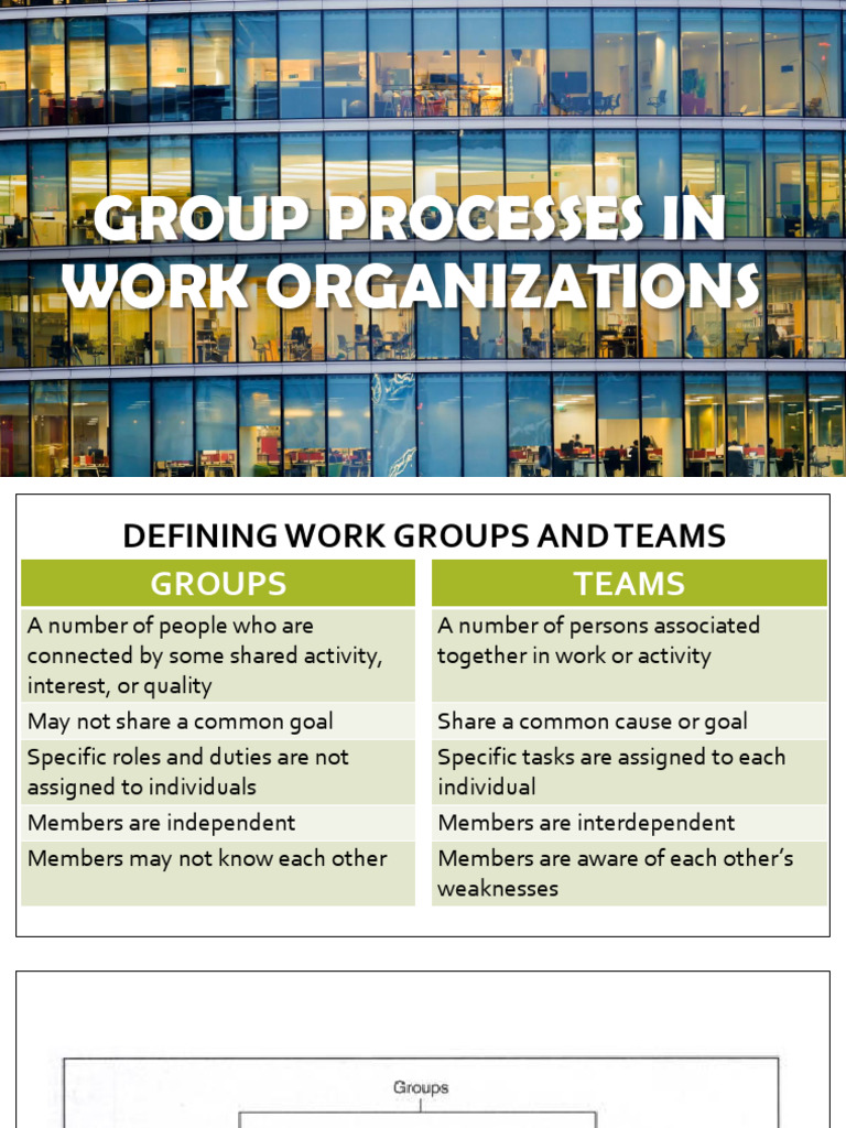Topic 12 Group Processes in Work Organizations | PDF | Goal | Socialization