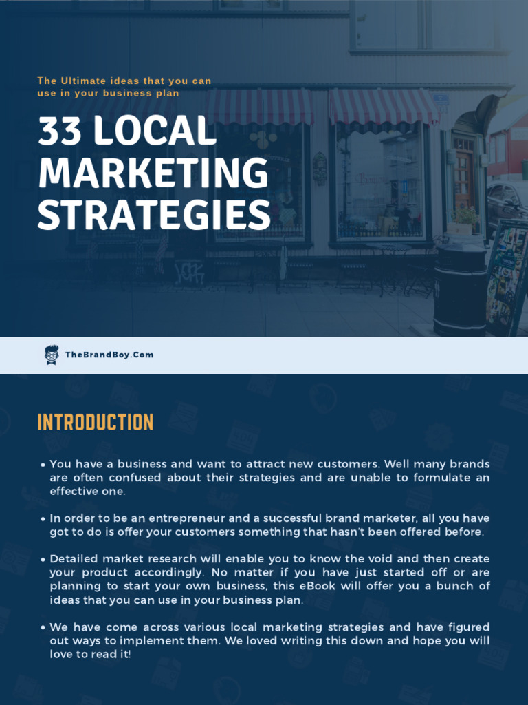 33 Local Marketing Strategies for Success | PDF | Facebook | Brand