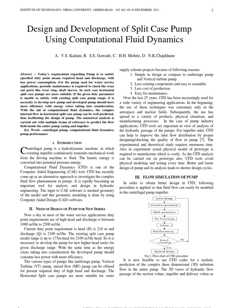 Design of Double Suction Split Case Pump | PDF | Computational Fluid ...